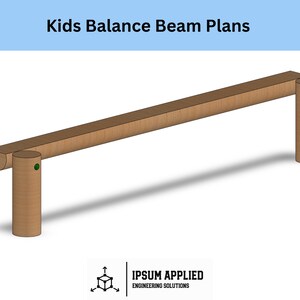 Kids Single Balance Beam Plans & Assembly Instructions Comes With Cut ...