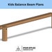 Kids Single Balance Beam Plans & Assembly Instructions Comes With Cut ...