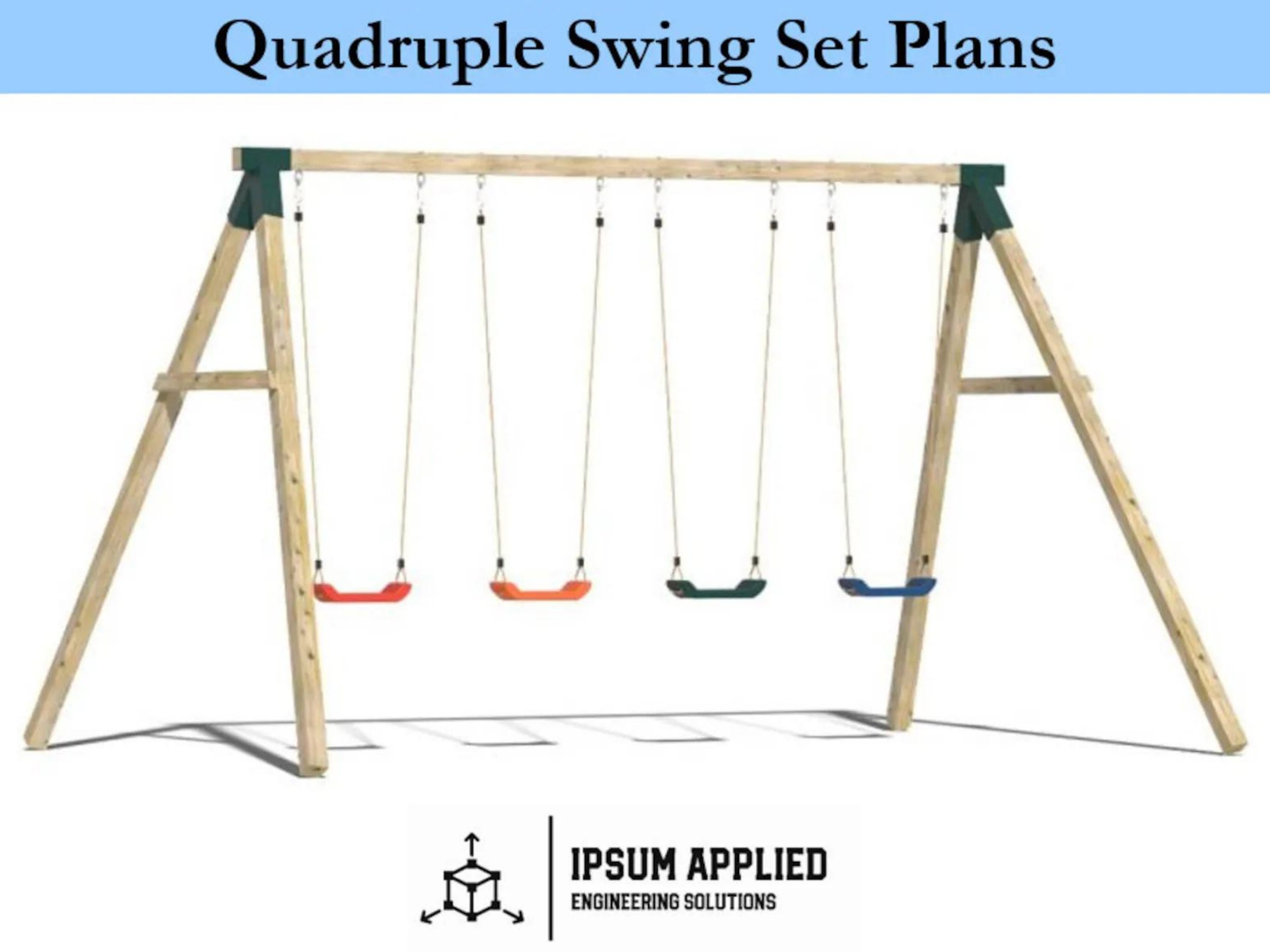 4 X Swing Set Plans & Assembly Instructions Bundle Comes With Cut Lists ...