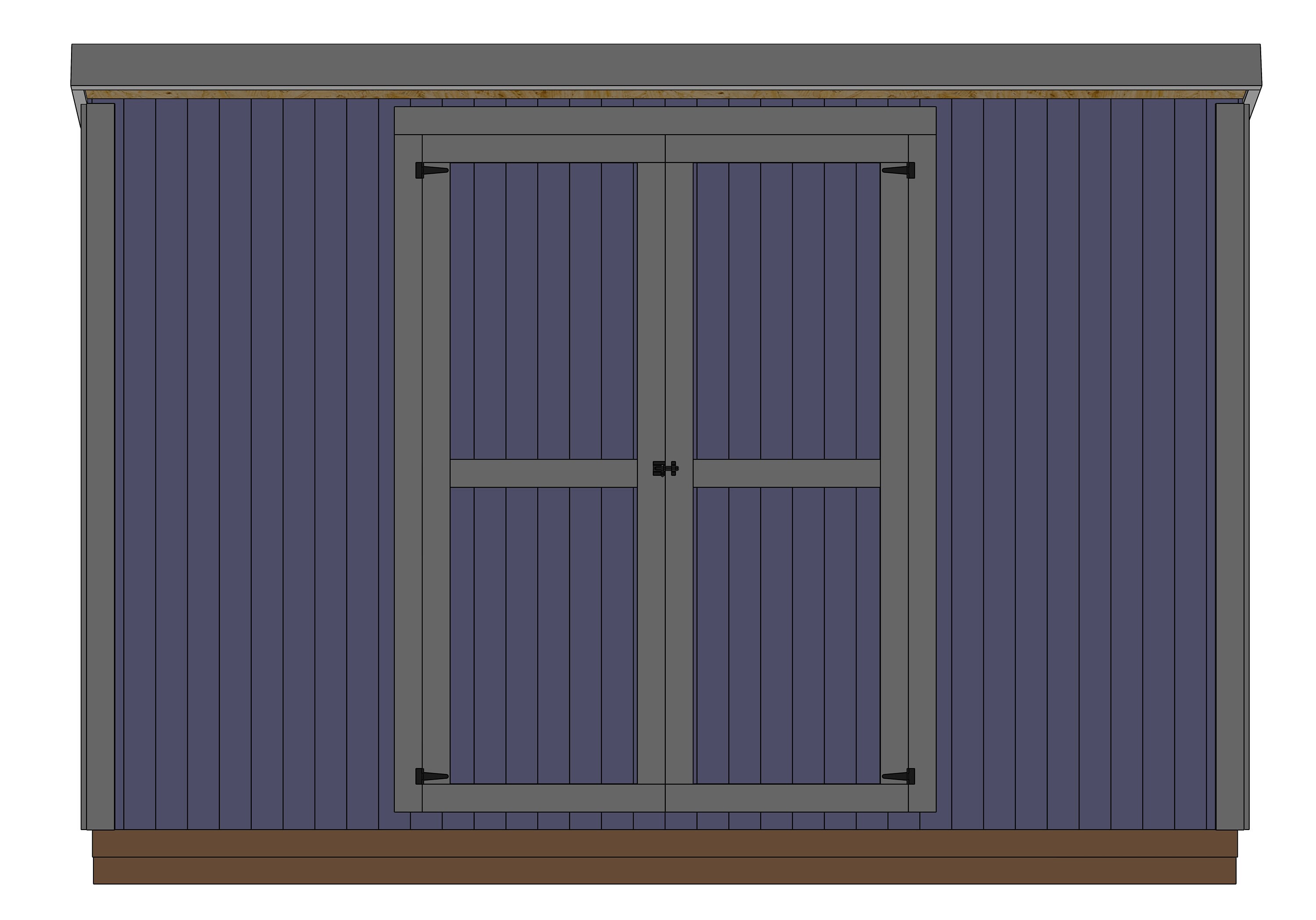 6x12 Lean to Shed Plans PDF | Lawn Equipment & Tool Storage Shed | DIY ...