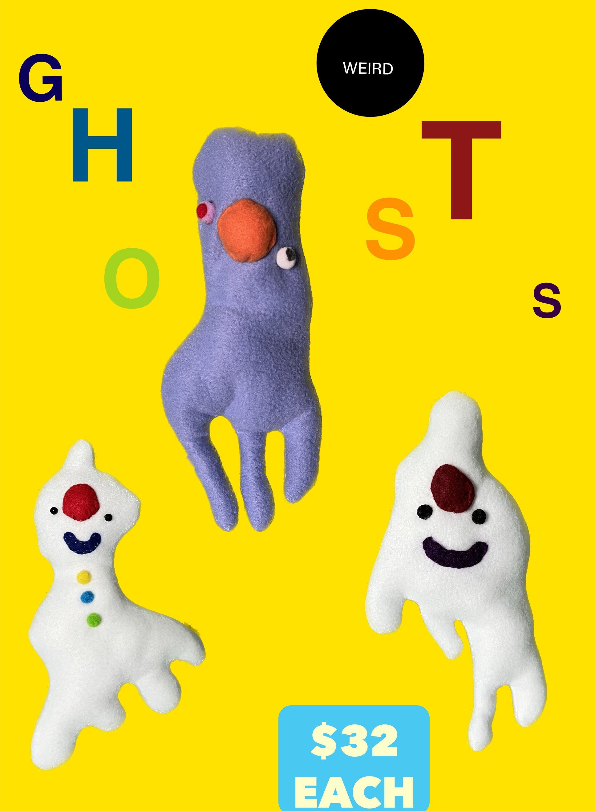 Weird Ghost Plushies - Etsy