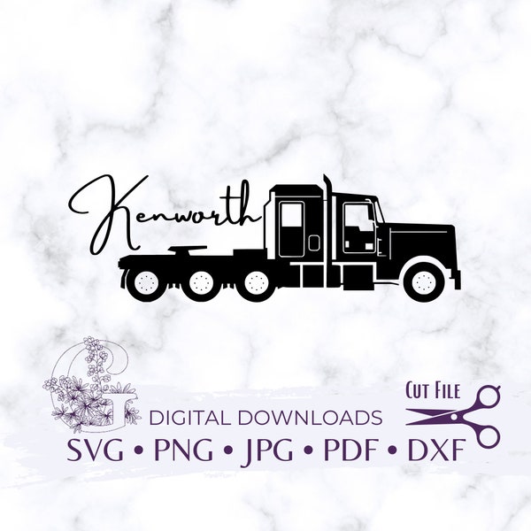 Kenworth Tractor Trailer Svg - Etsy