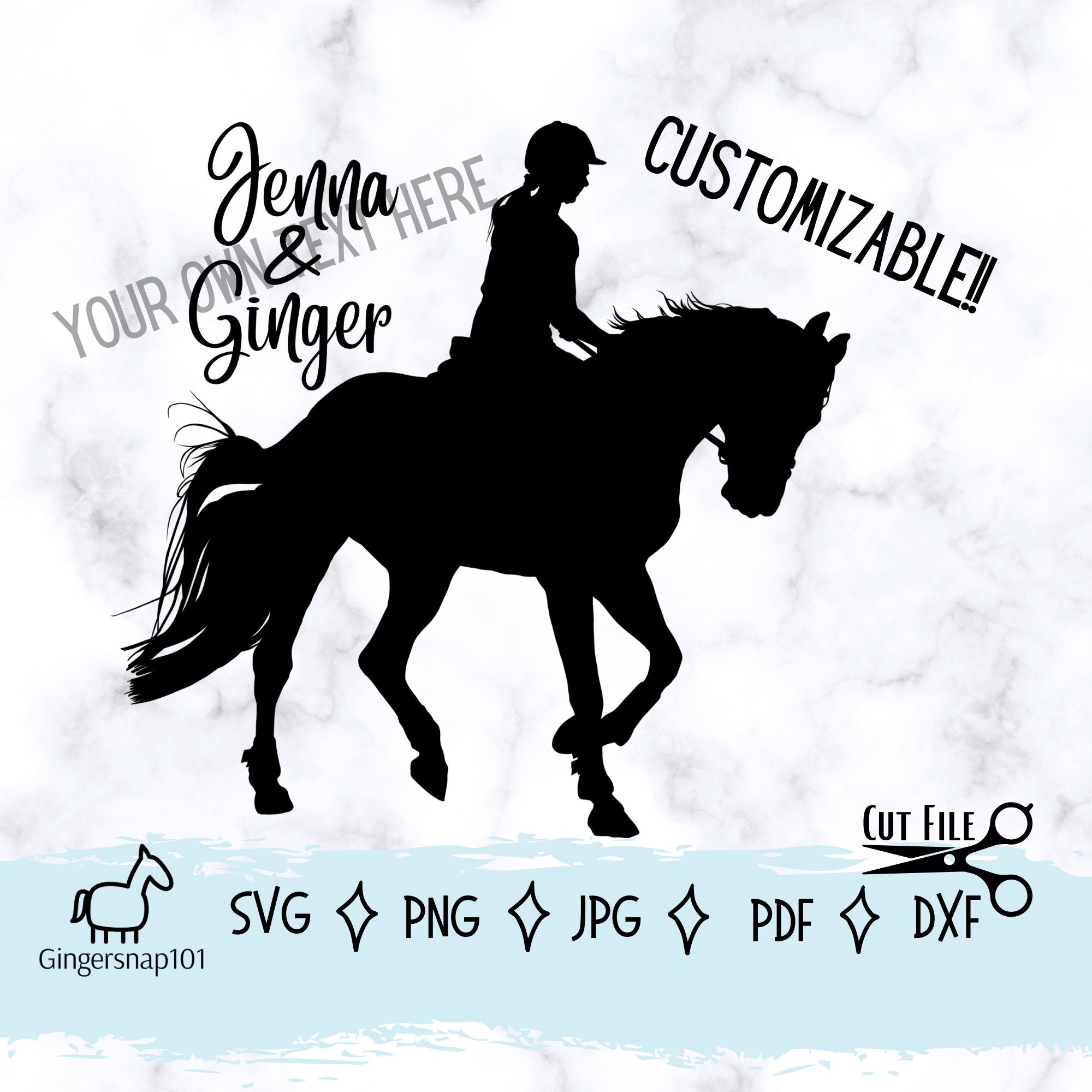 Horse and Rider Customizable Svg English Rider Svg - Etsy
