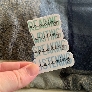 ESL Teacher Sticker Reading Writing Speaking Listening - Etsy