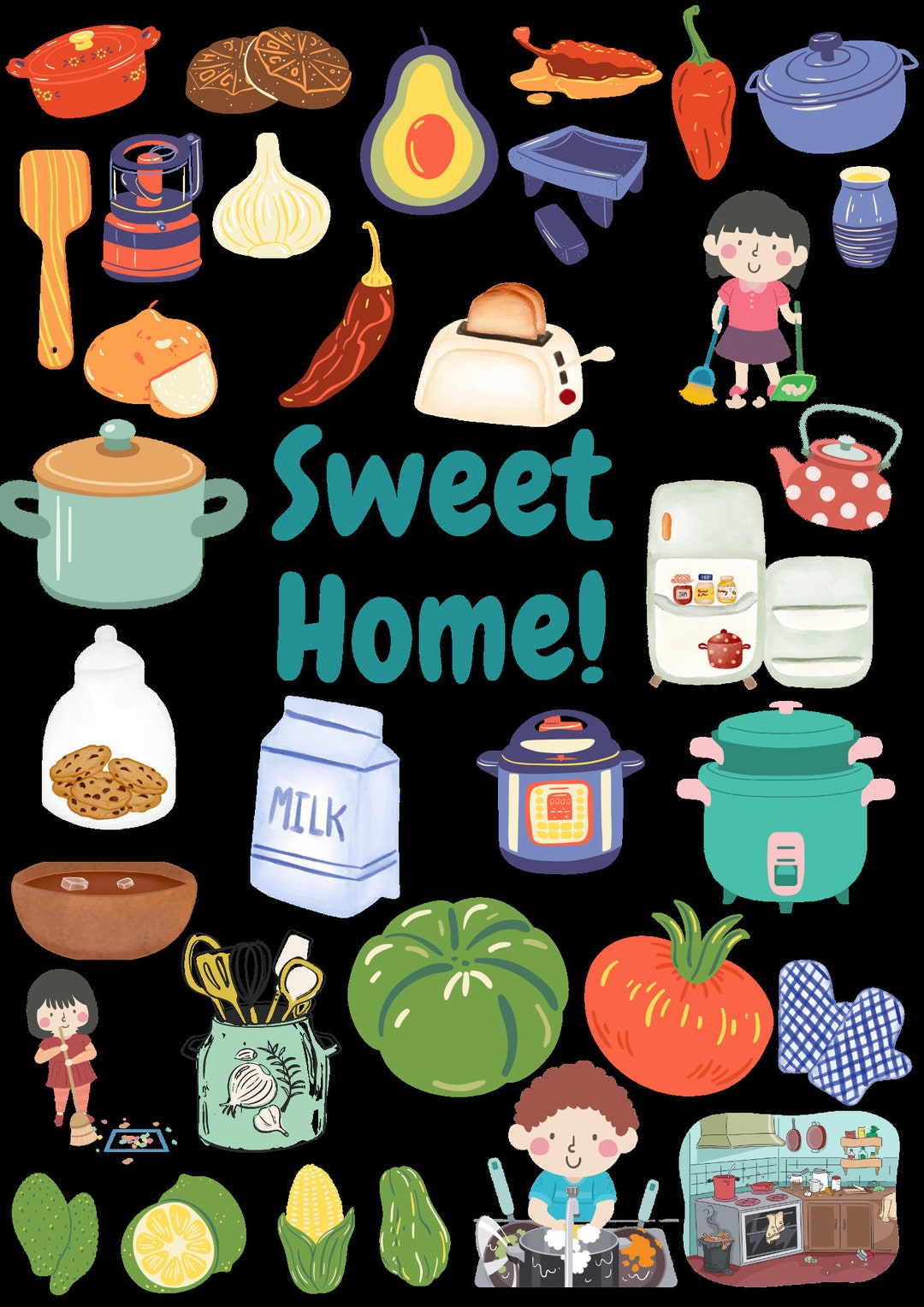 Sweet Home Sticker and Mug Design - Etsy