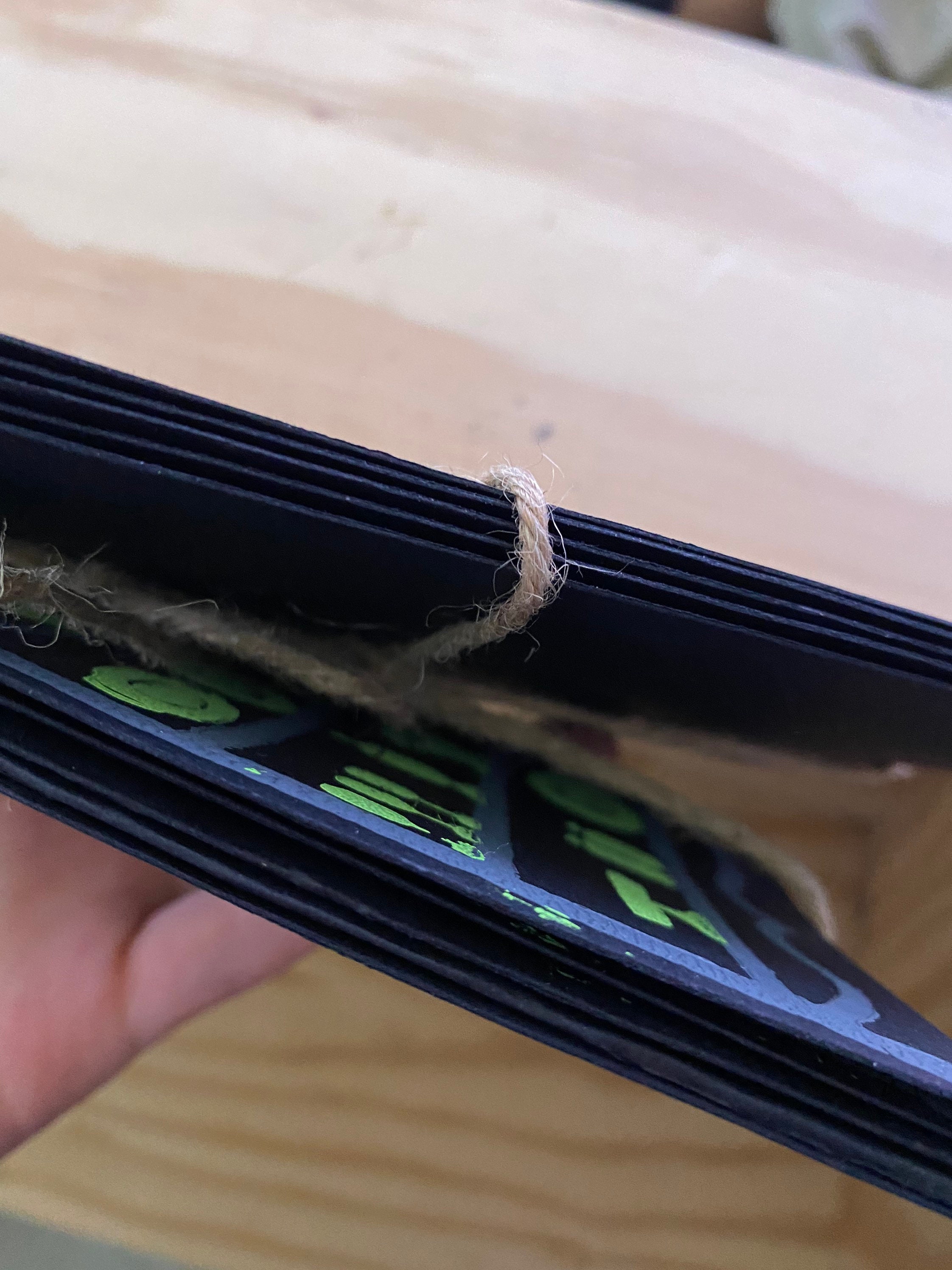 Uranium Glass Curio Cabinet Handmade Block Printed Odd Greeting Card - Etsy