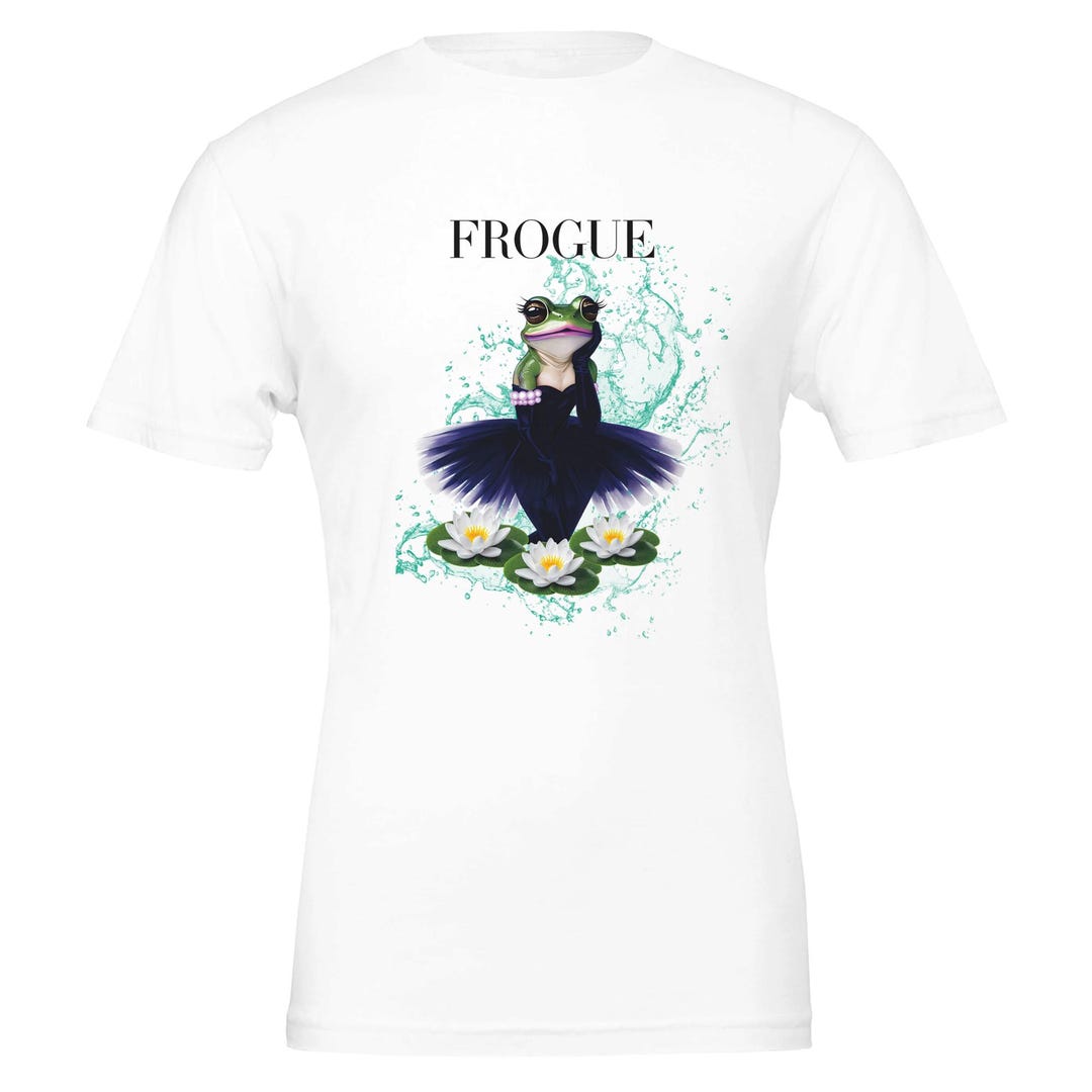 Funny Bailarine Frog T-shirt | Vogue Inspired Bella + Canvas 3001 - Etsy