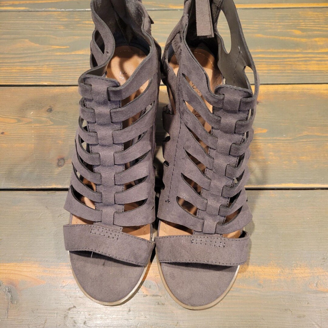 Indigo Rd. Perky Strappy Perforated Zip up Sandals Brown US Size 7.5 - Etsy