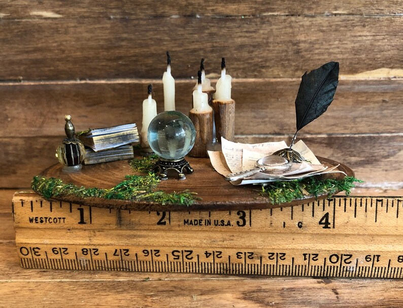 Faerie Halloween Witch Desk, Dollhouse Halloween - Etsy