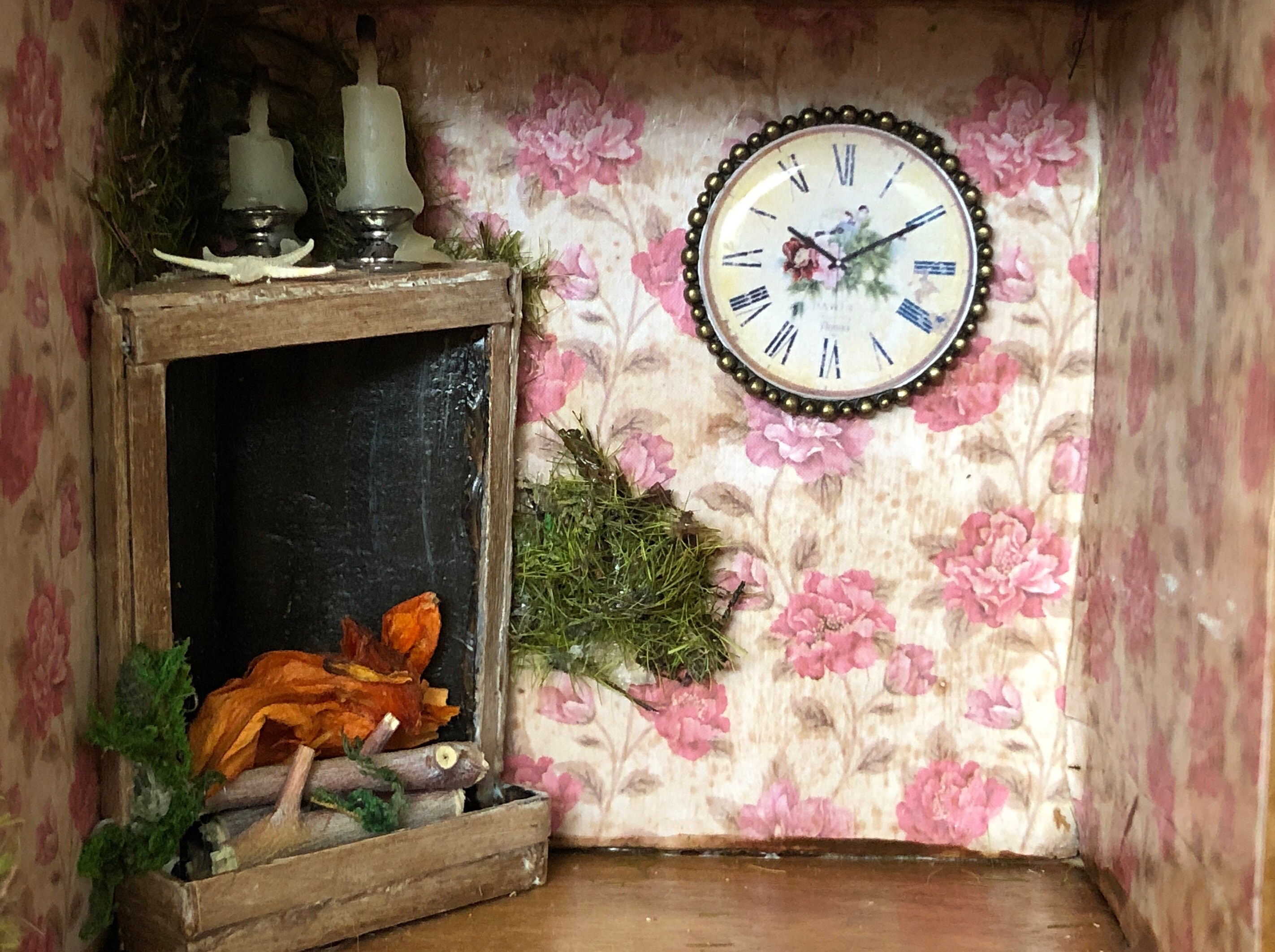 Little Wood Faerie House With Working Door and Outdoor Lantern, Garden ...