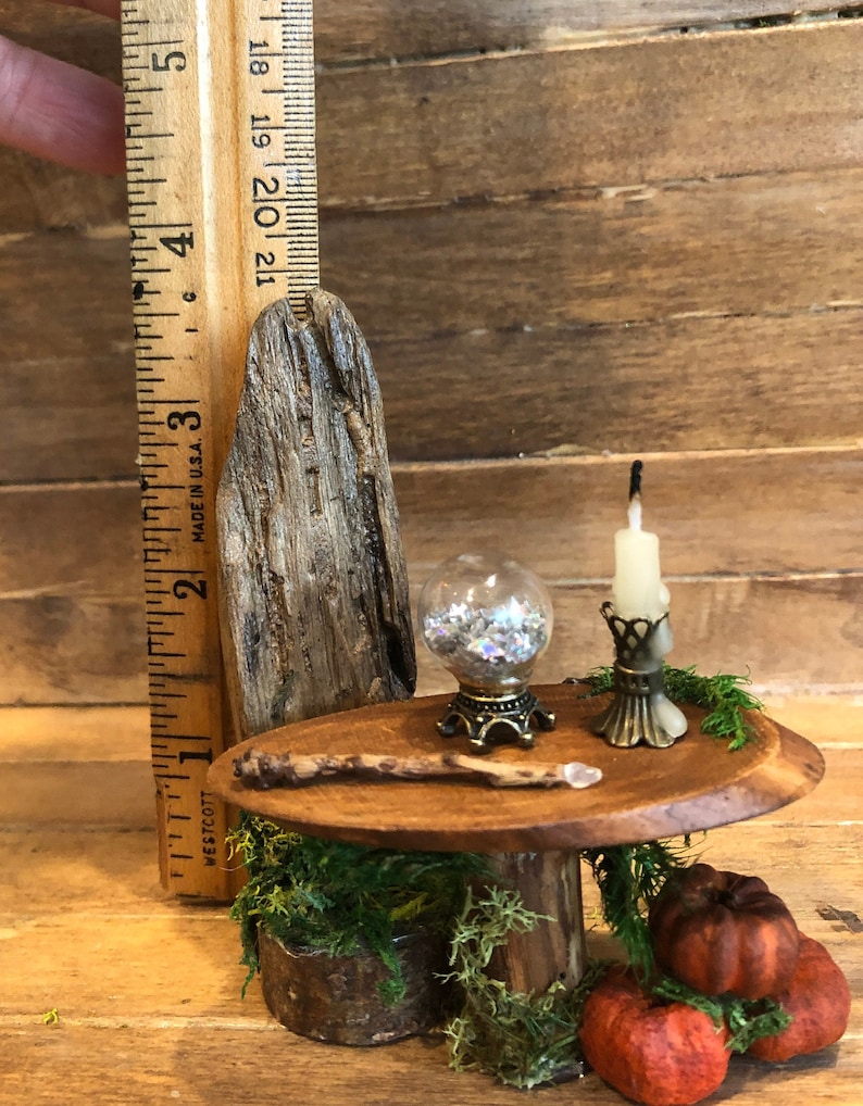 Simple Fairy Witch Desk With Chair, Crystal Ball, Candle and Wand - Etsy