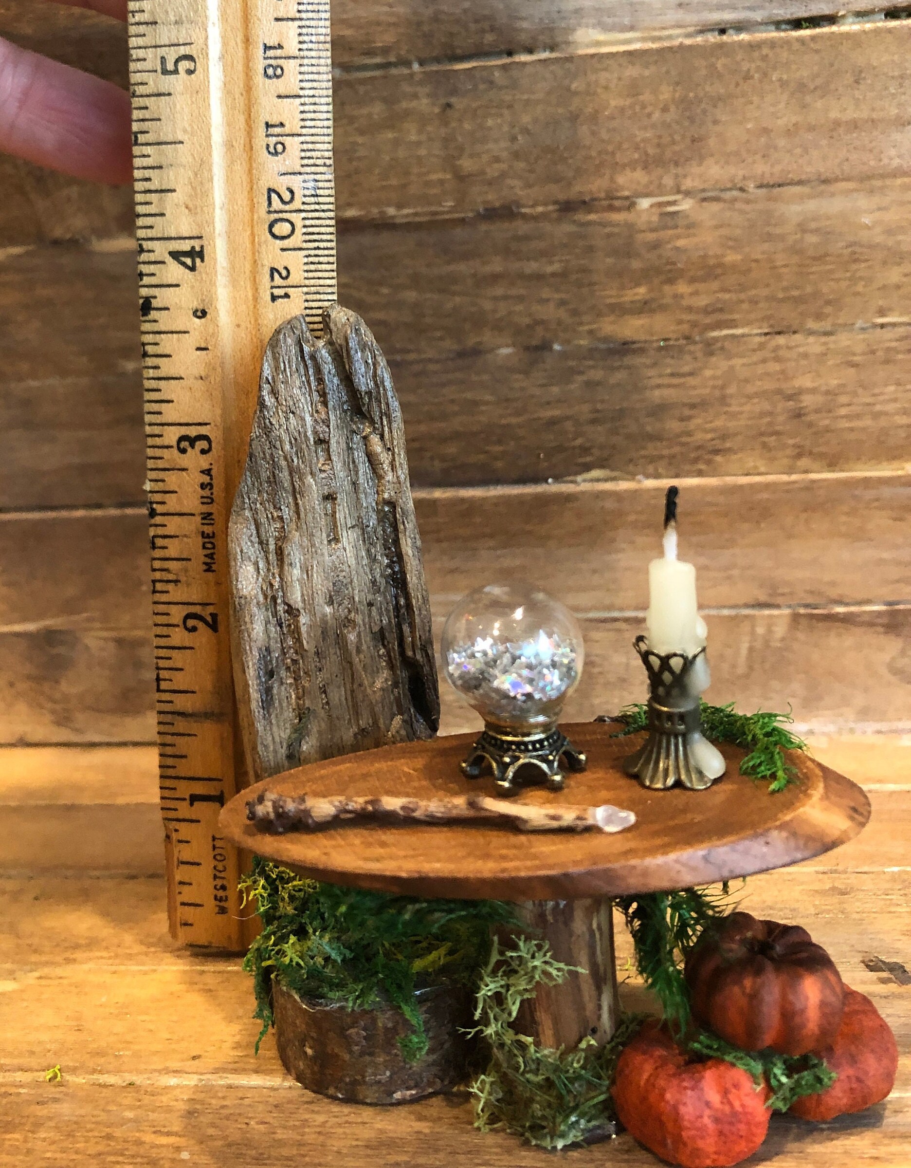 Simple Fairy Witch Desk With Chair, Crystal Ball, Candle and Wand - Etsy