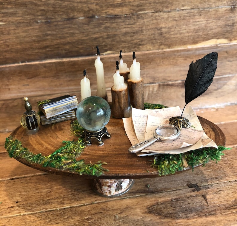 Faerie Halloween Witch Desk, Dollhouse Halloween - Etsy