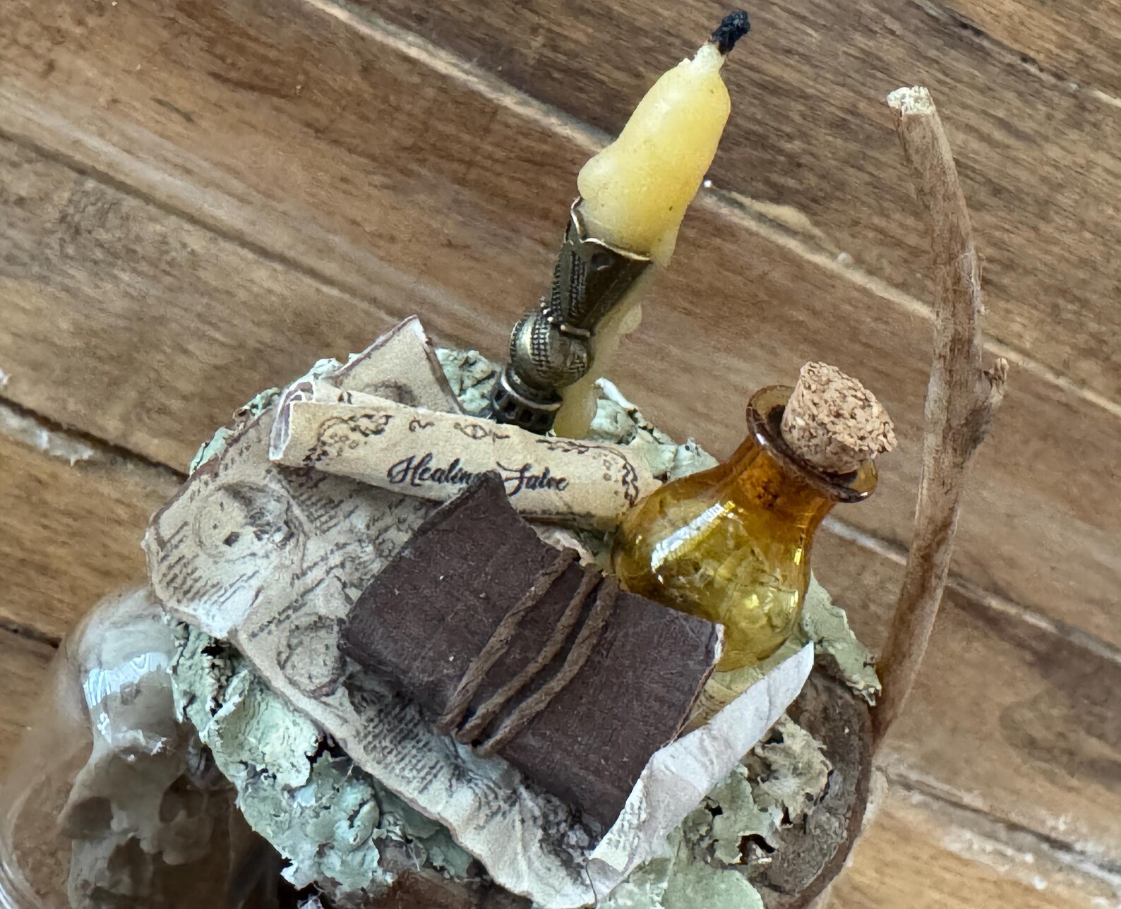 Faerie Halloween Witch's Desk With Broom - Etsy