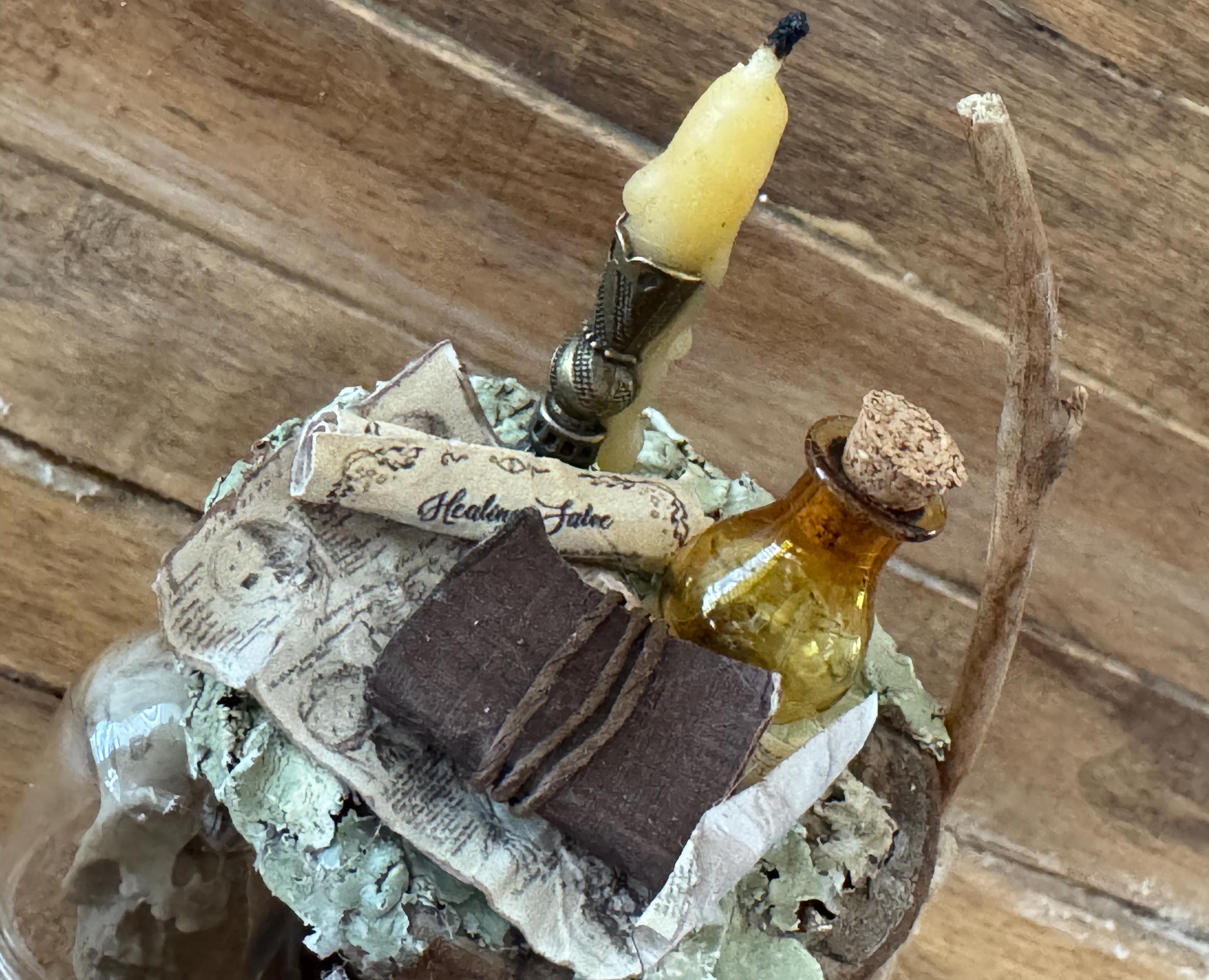 Faerie Halloween Witch's Desk With Broom - Etsy