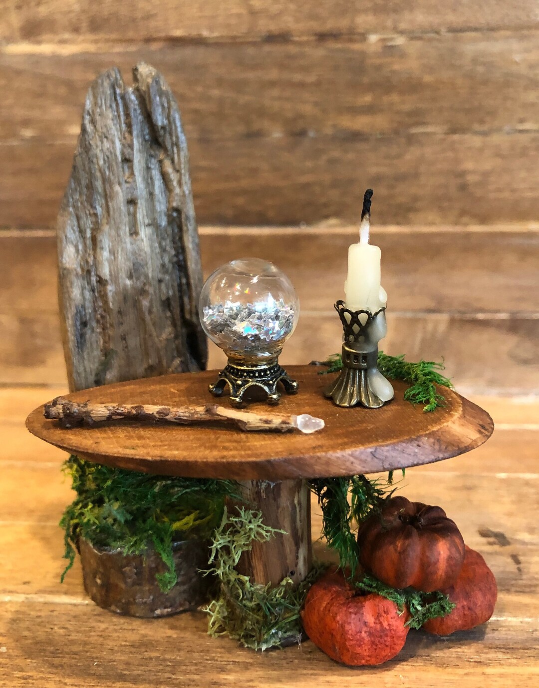 Simple Fairy Witch Desk With Chair, Crystal Ball, Candle and Wand - Etsy