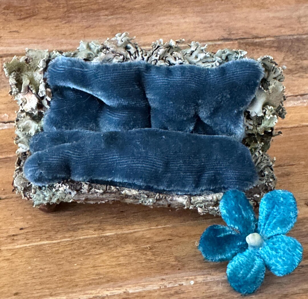 Fancy Fairy House Sofa, Fancy Woodland Home Sofa, Blue Velvet Faerie ...