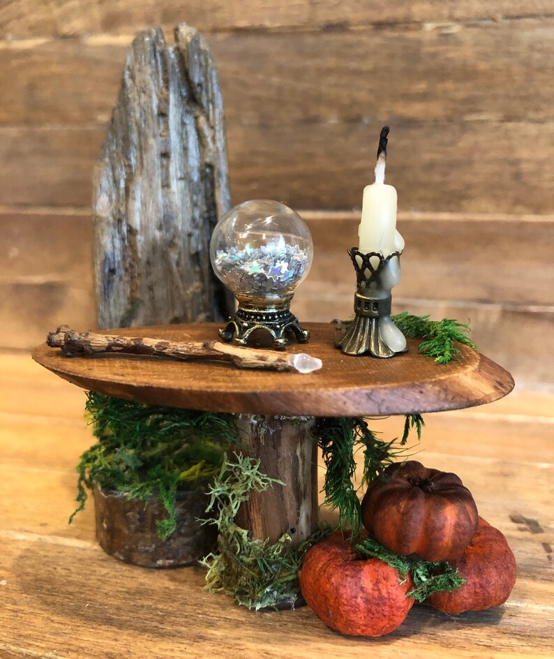 Simple Fairy Witch Desk With Chair, Crystal Ball, Candle and Wand - Etsy