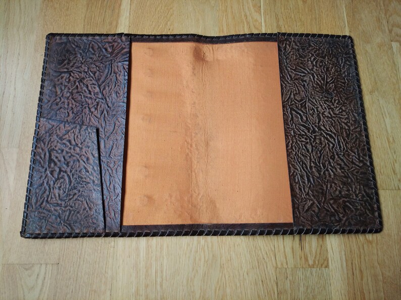 Vintage Genuine Embossed Leather Folder ,leather Book Cover, Business ...