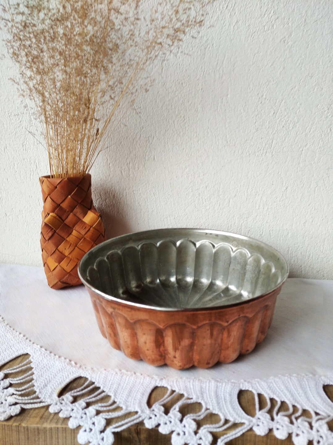 Vintage Copper Cake Pan , Antique Cake Mold, Pudding Mold - Etsy