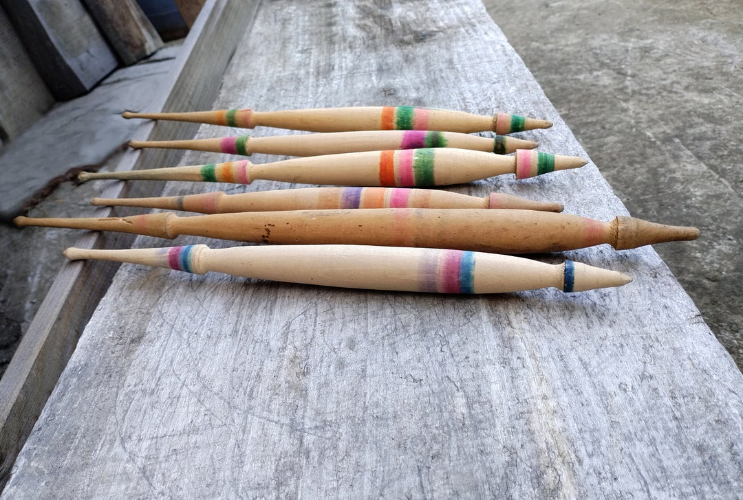 Vintage Rustic Wooden Spindles old Set of 6 Wooden Spindles - Etsy