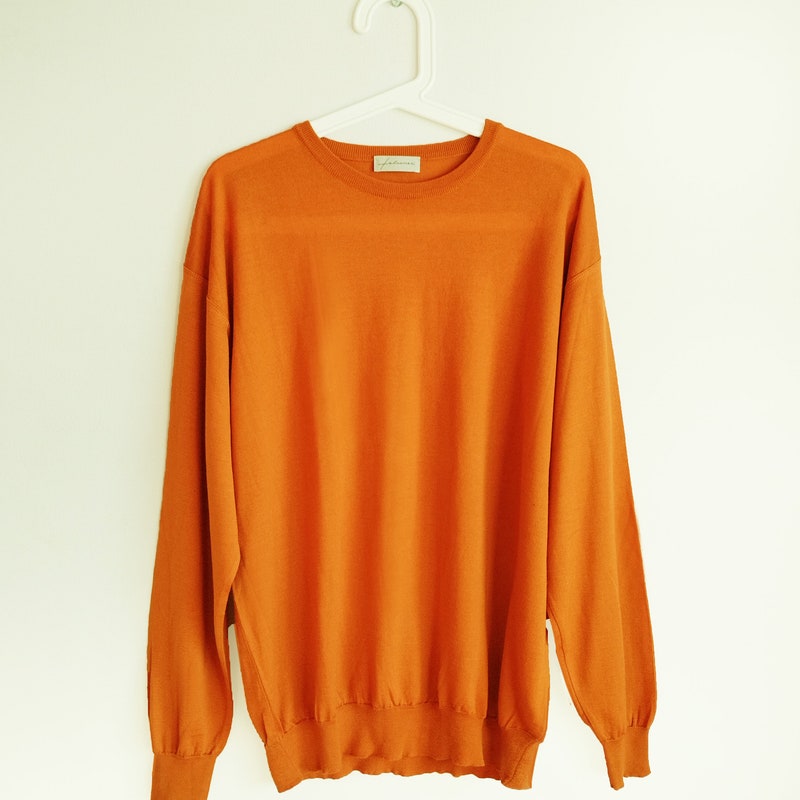 Orange Wool Sweater - Etsy