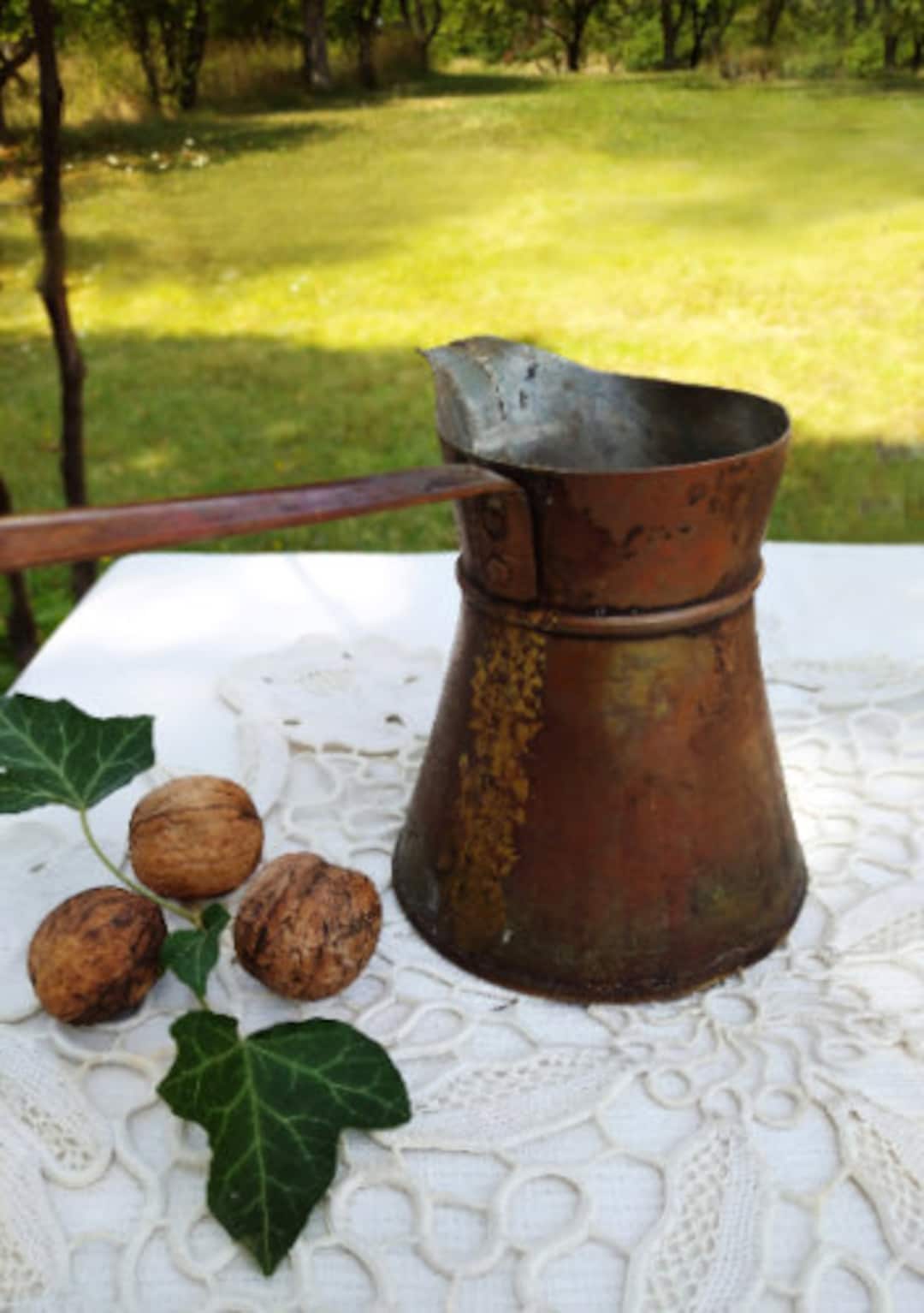 Vintage Handmade Copper Turkish Coffee Pot: Oriental Jezve - Etsy