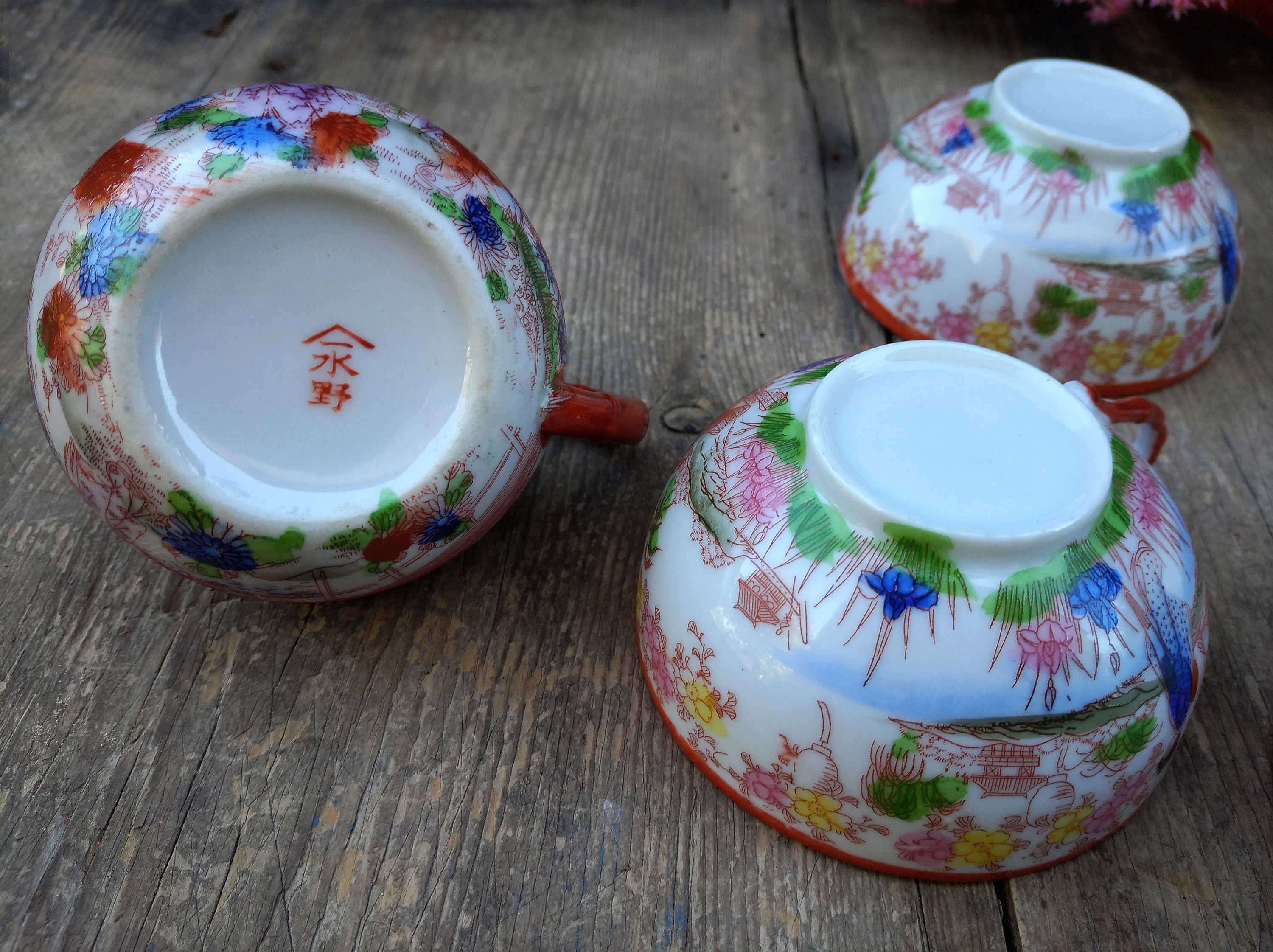 Vintage Ceramic Coffee Tea Set Japan, Giesha Girls Tea Set, Handmade ...
