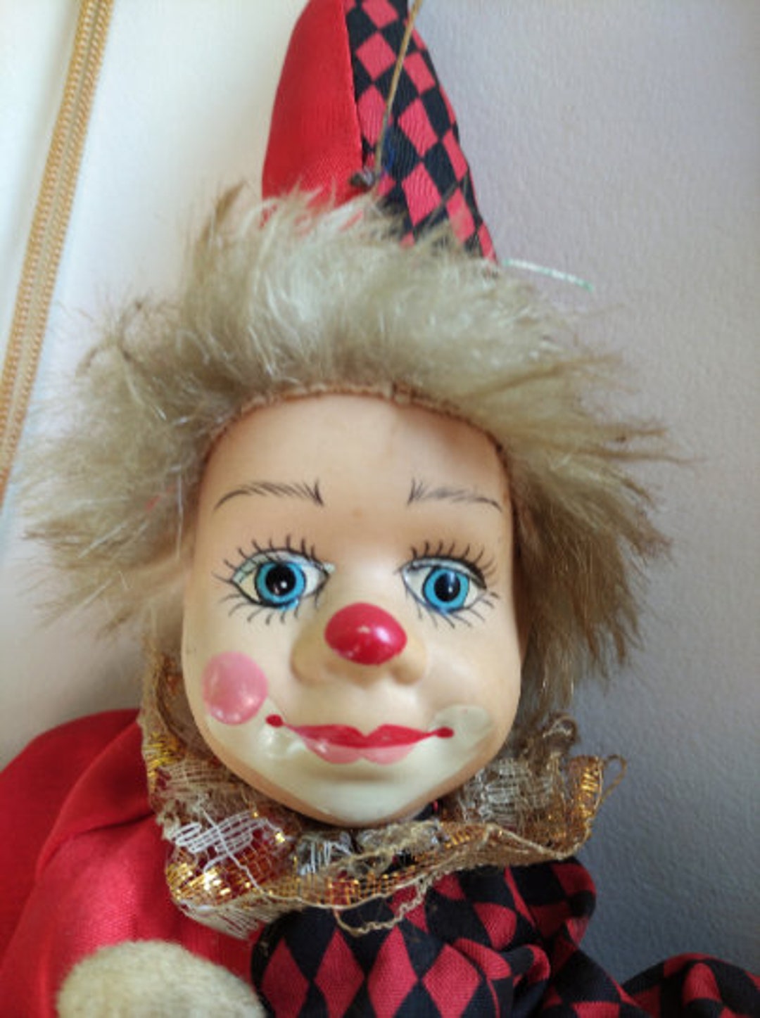 Vintage Hanging Clown on A Swing, Vintage Funny Clown, Vintage Doll ...