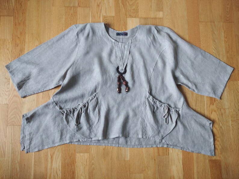 Vintage Women's Linen Tunic Topplus Size Linen Tunic - Etsy