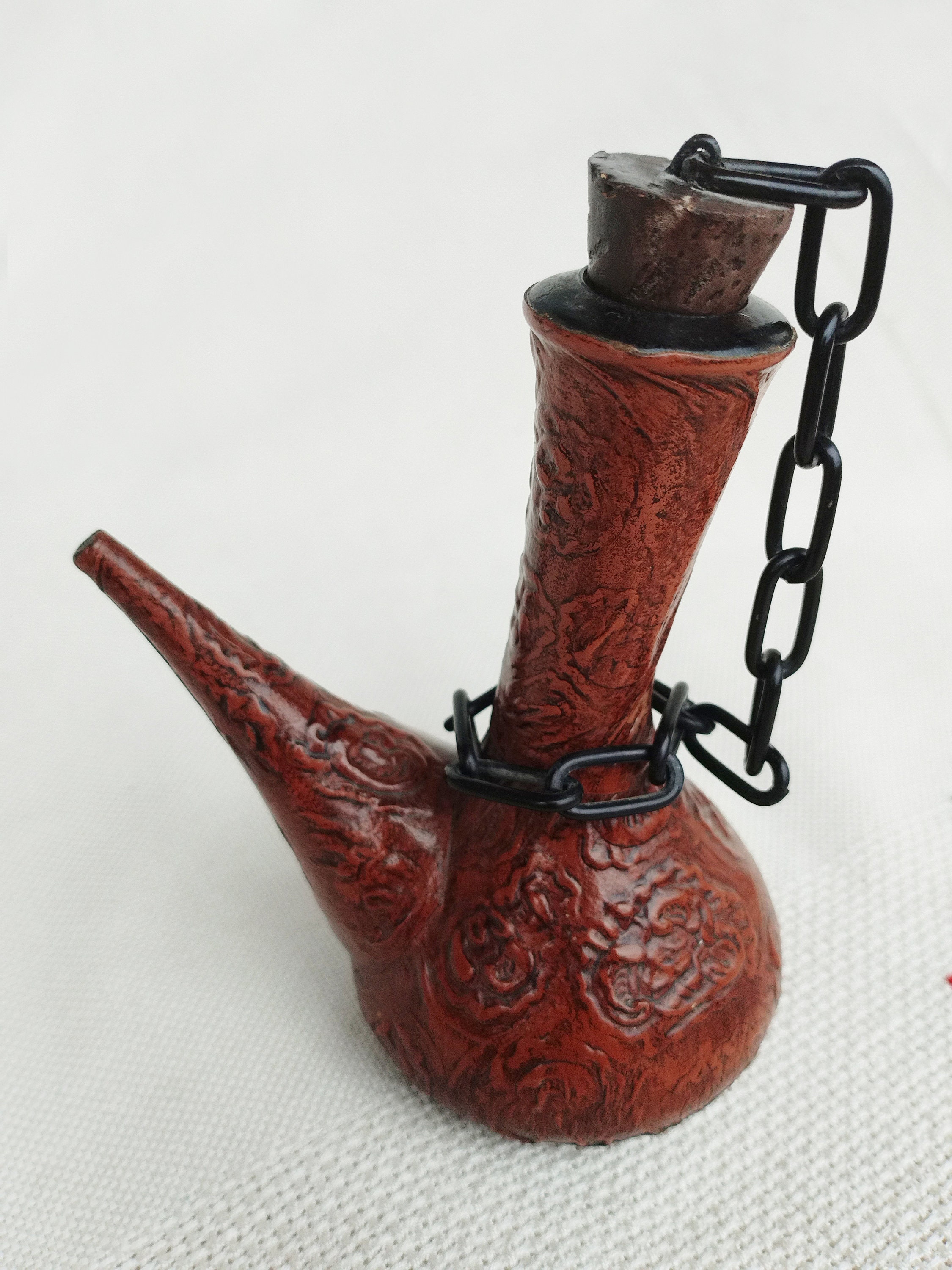 Vintage Small PORRON Wine Decanter ,vintage Spanish Amber Glass Wine ...