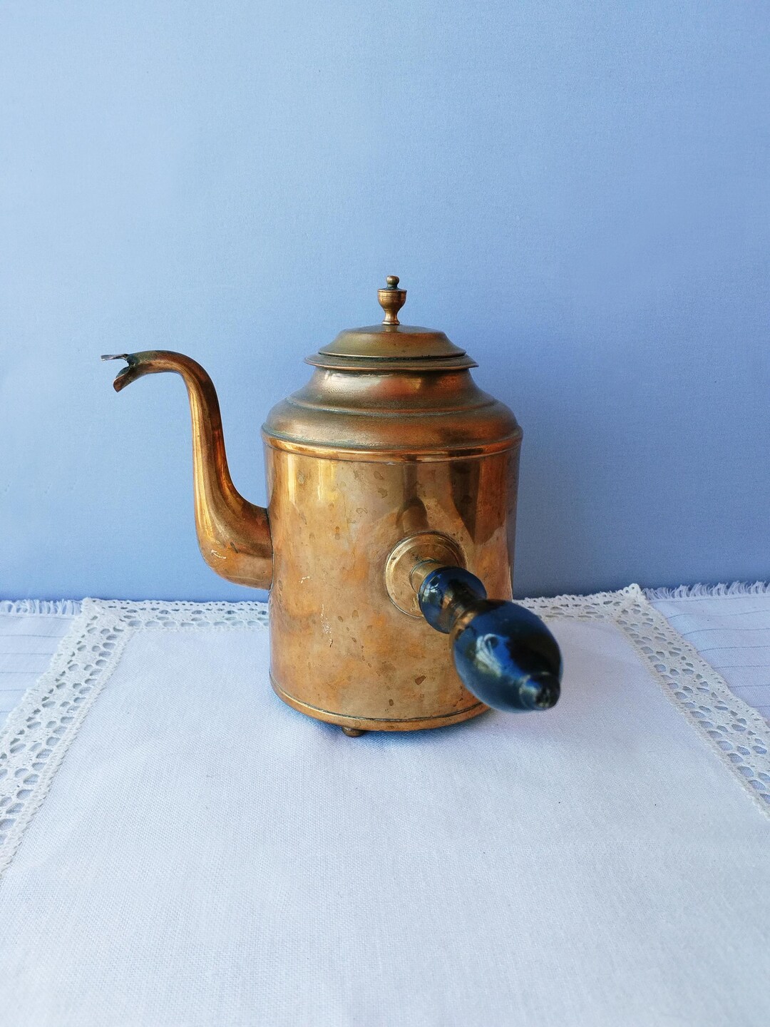 Antique Skultuna Bruk Chocolate Pot,brass Coffee Pot,skultuna Bruk 19th ...