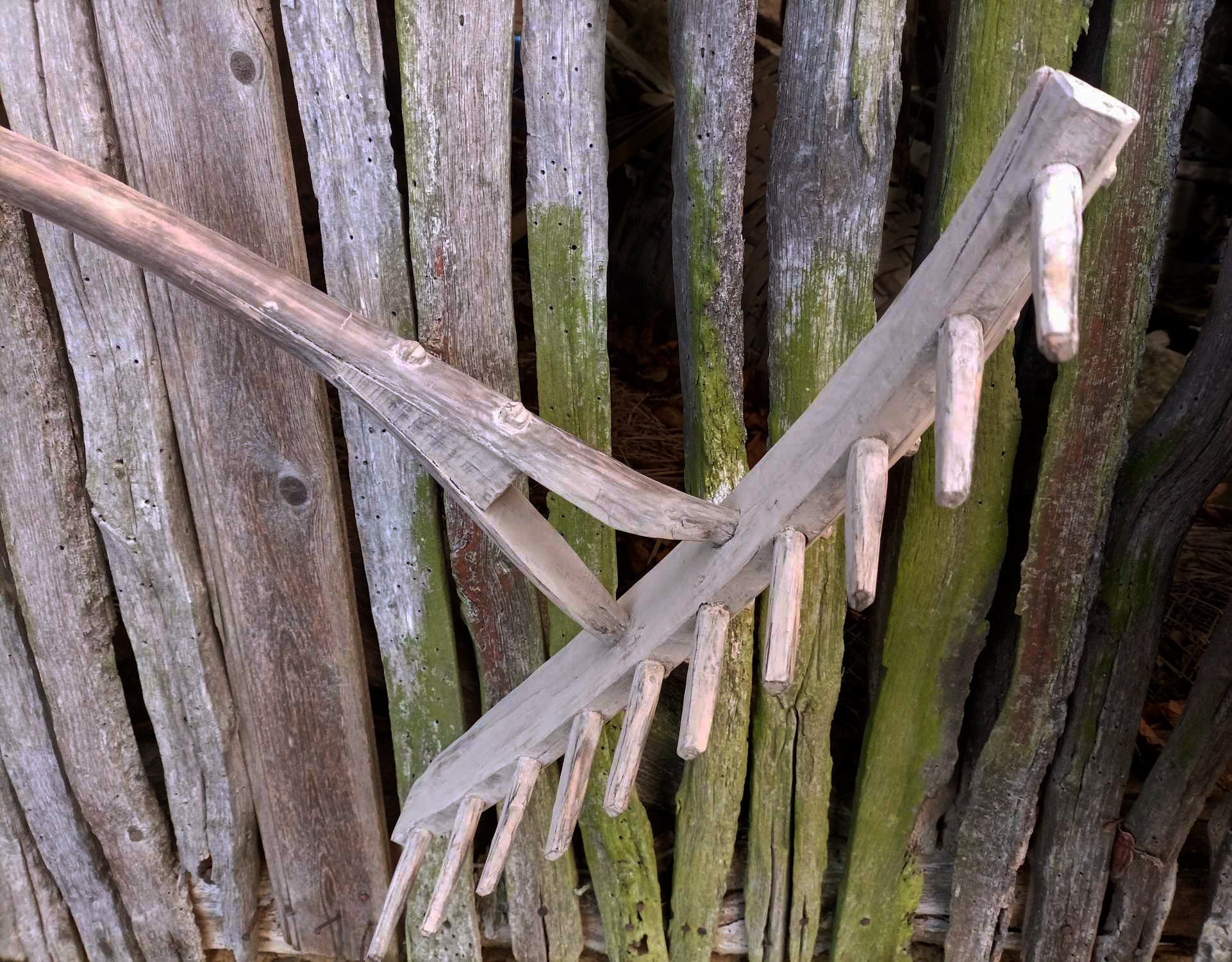 Vintage Wooden Hay Rake,old Farm Tool,rare Hand Farm Garden Tool ...