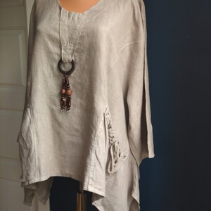 Vintage Women's Linen Tunic Topplus Size Linen Tunic - Etsy