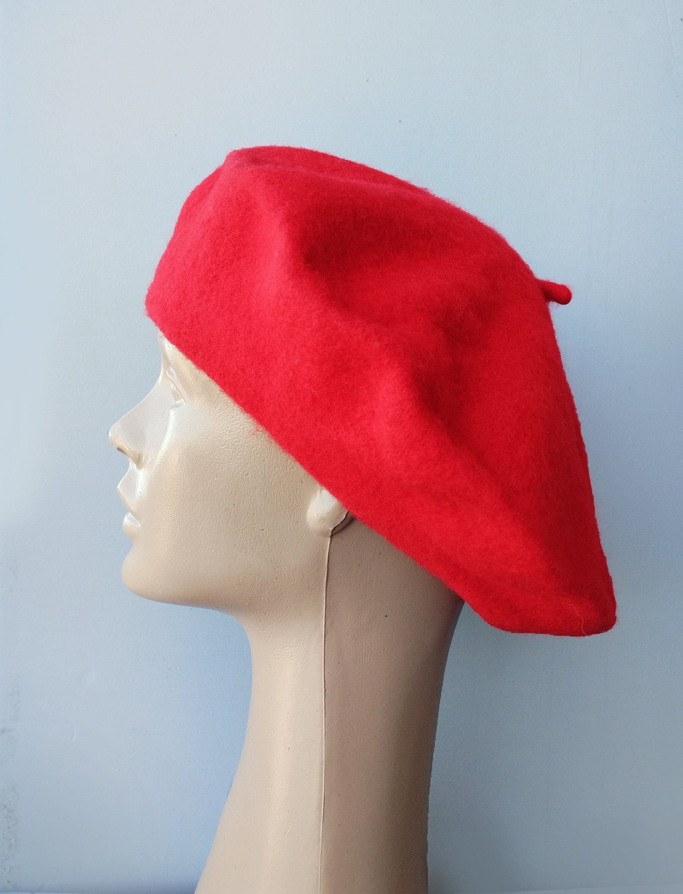 Women's Red Wool Baret UTA RAASCH Peter Hahn ,french Style Beret - Etsy