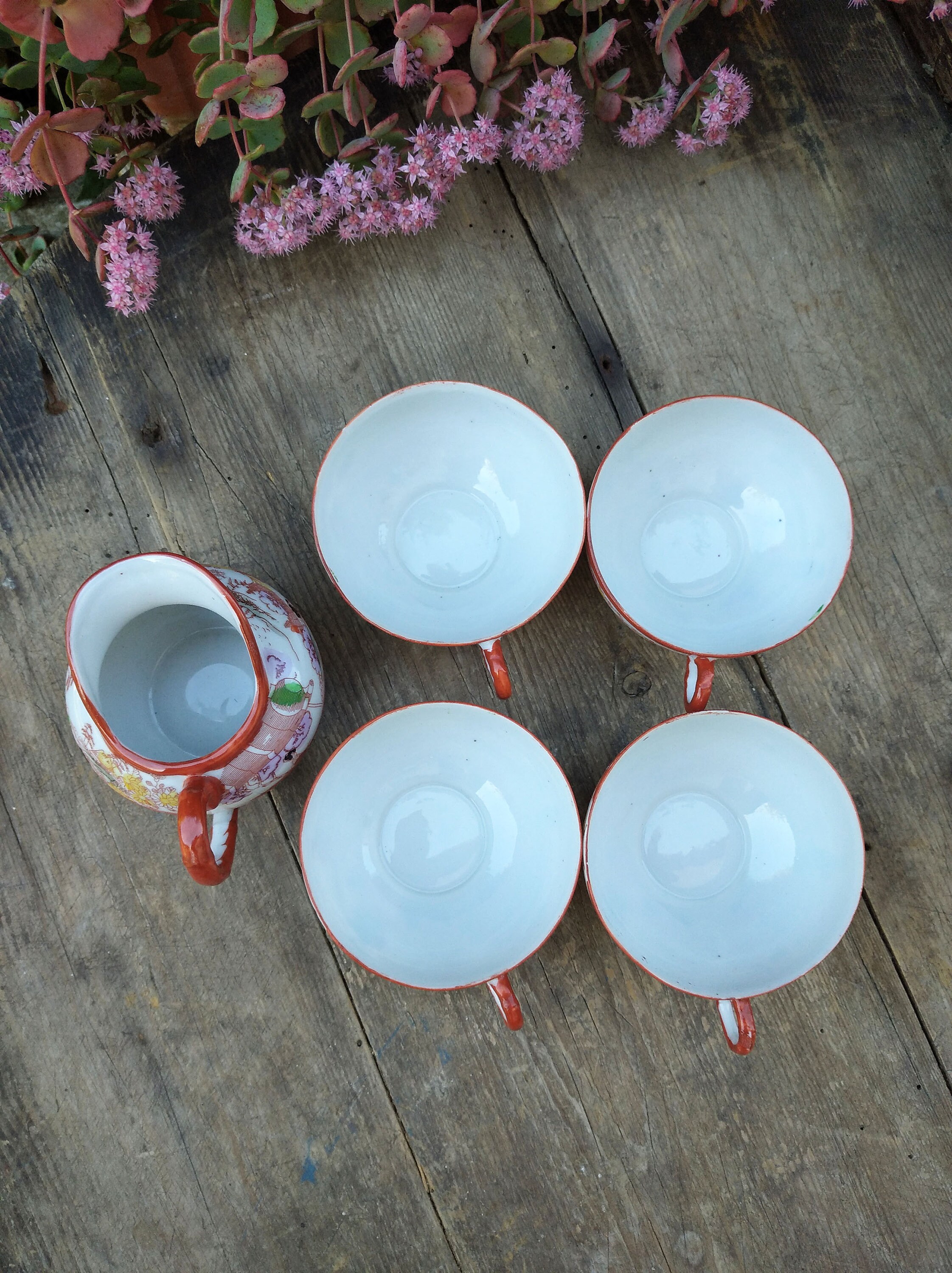 Vintage Ceramic Coffee Tea Set Japan, Giesha Girls Tea Set, Handmade ...