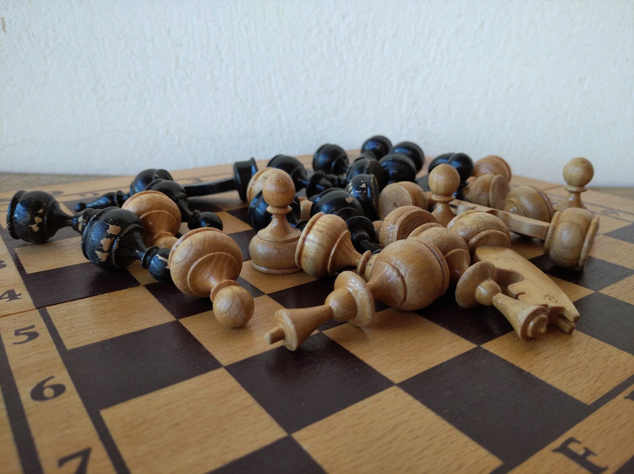 Vintage Big Wooden Chess Set With Boards ,wooden Chess Set ,vintage ...