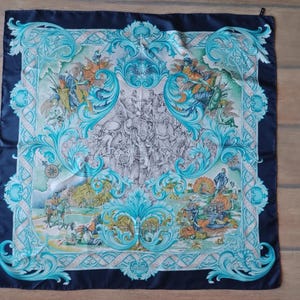 Vintage R Di RATTI Large Silk Scarf, Square Scarf ,women's Fashion ...