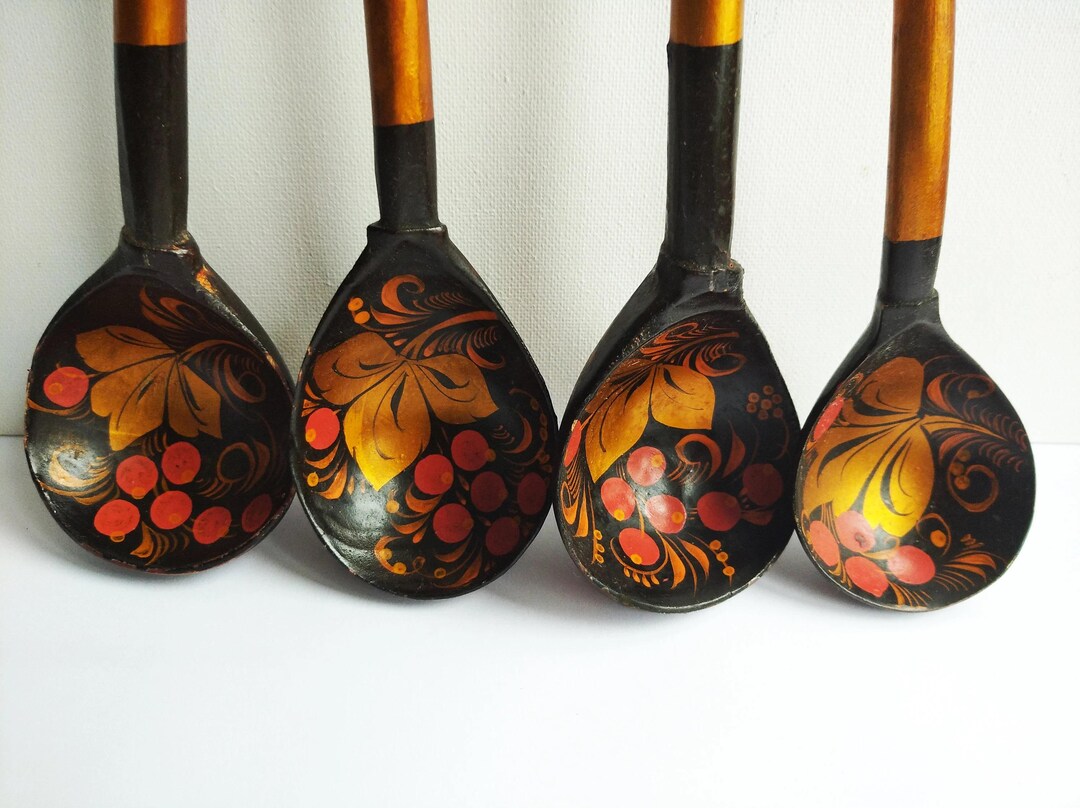 Vintage Russian Traditional Wooden Spoons,old Russian Traditions ...