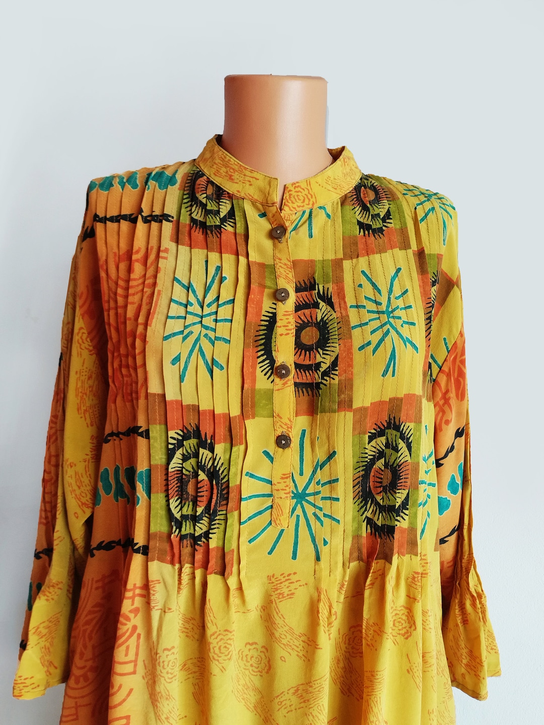 COFUR Cashual Dress in the Medium Length,bohemian Design Dress,vintage ...