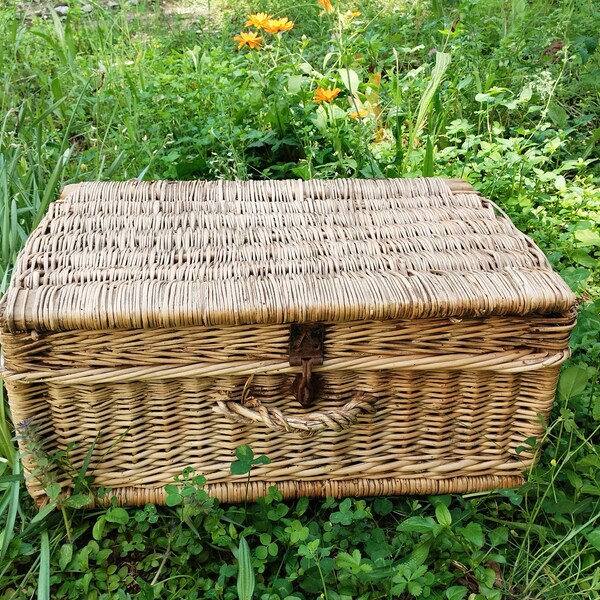 Wicker Suitcase - Etsy