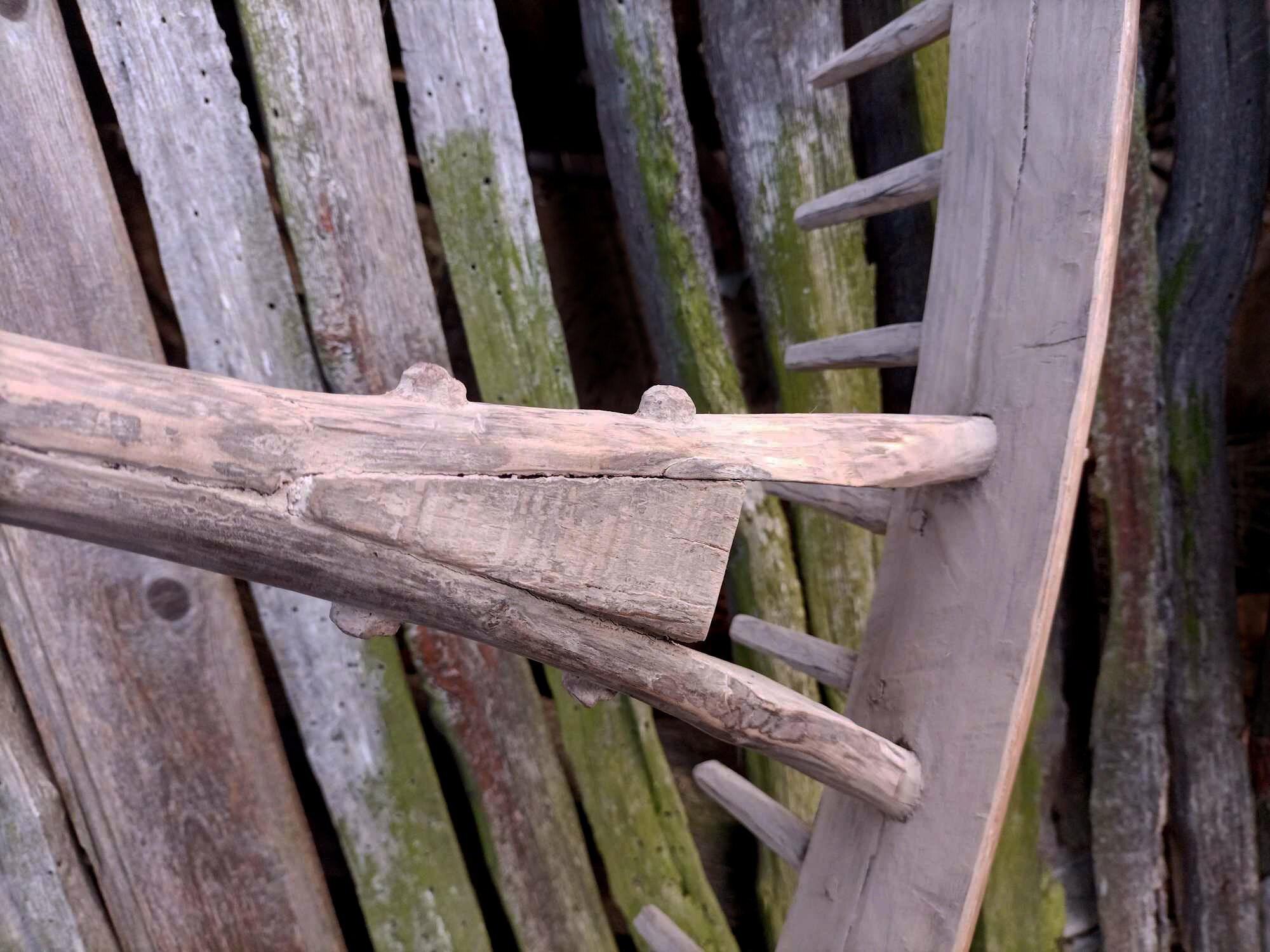 Vintage Wooden Hay Rake,old Farm Tool,rare Hand Farm Garden Tool ...