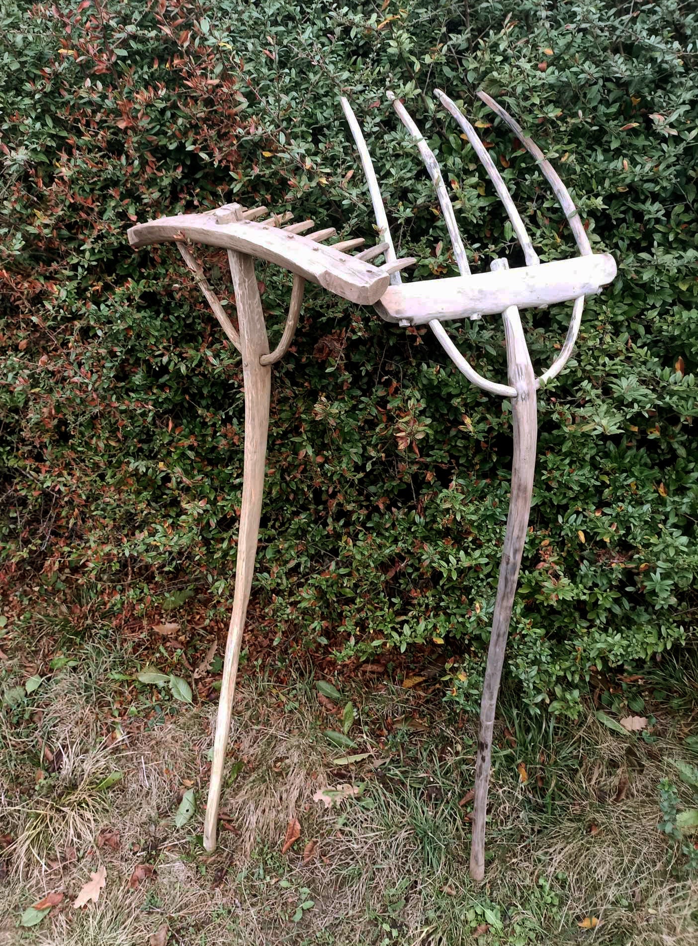 Vintage Bulgarian Large Wooden Hay Fork,agricultural Farmer Tool ...