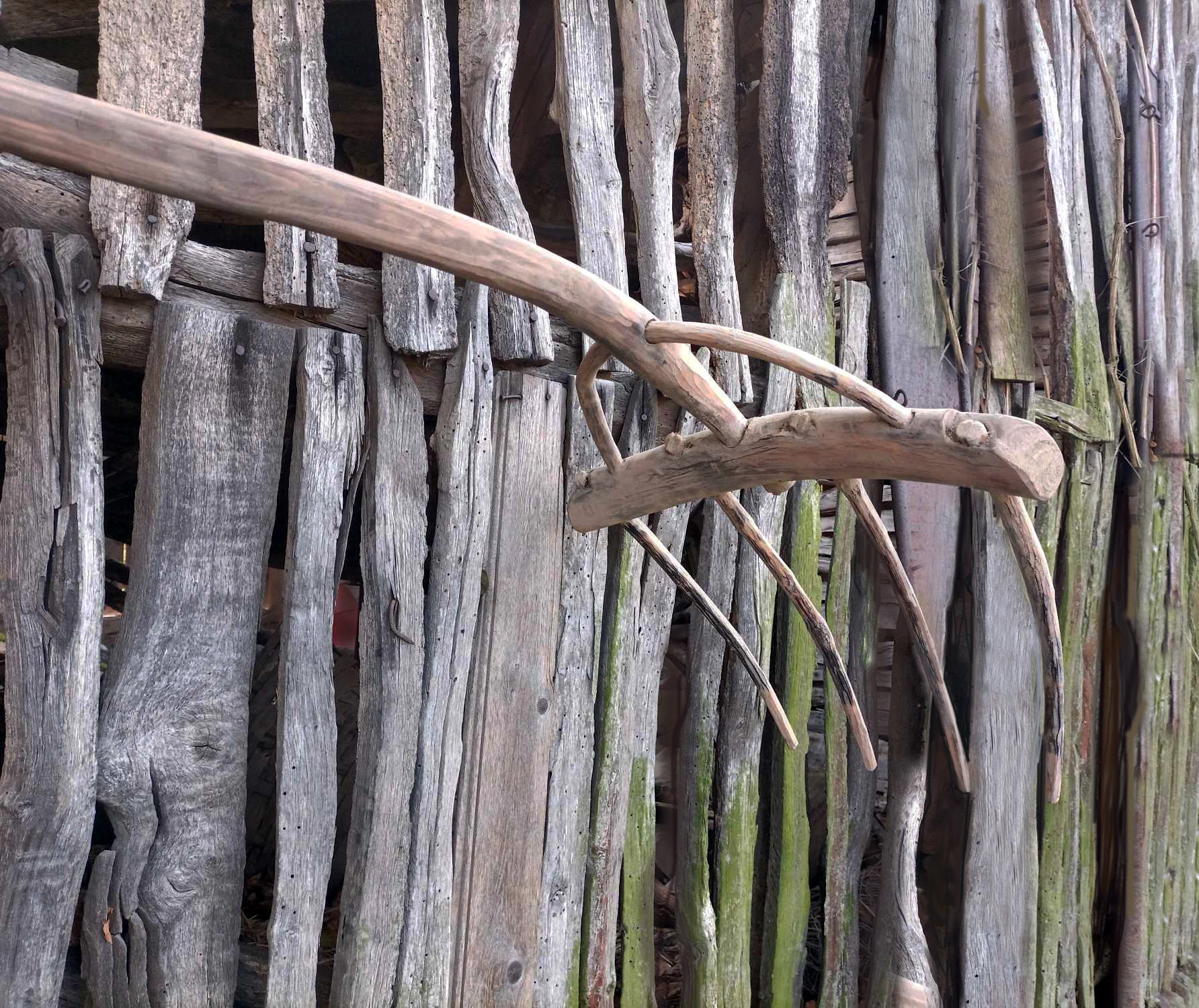 Vintage Bulgarian Large Wooden Hay Fork,agricultural Farmer Tool ...