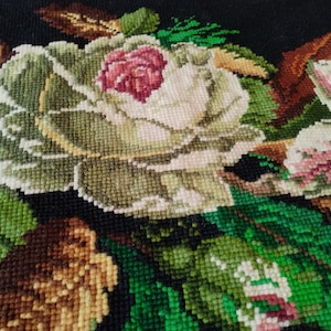 Antique Floral Embroidered Tapestry,large Hand Embroidered Tapestry ...