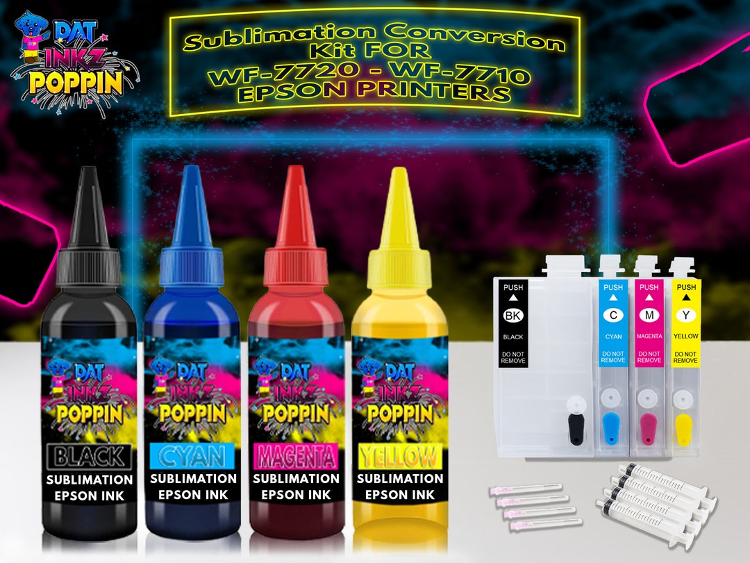 Epson Workforce Printers Sublimation Ink Conversion Kit WF-7720 - WF ...