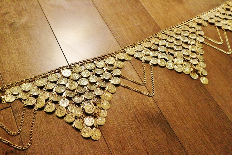 Quality Handmade Sexy Belly Dance Coin Chain Belt Bellydance - Etsy
