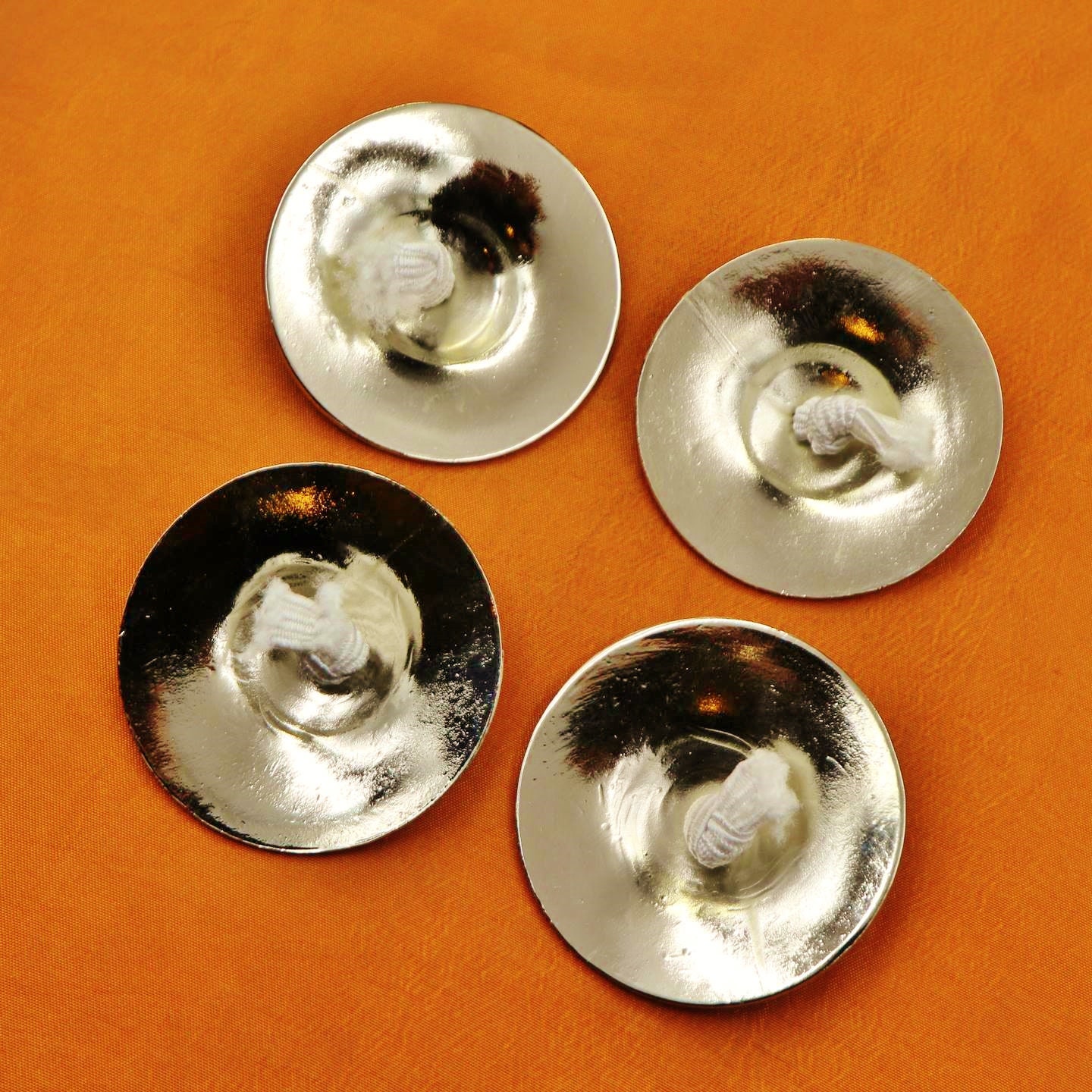 Luxury Silver Belly Dance ZILLS Set Finger Cymbals Brass 4 Pcs..new ...