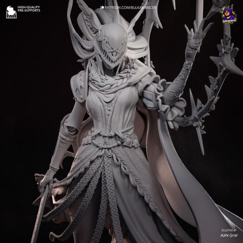 Elden Ring Godfrey Action Figure: 3D Printed Resin Statue, Bulkamancer ...