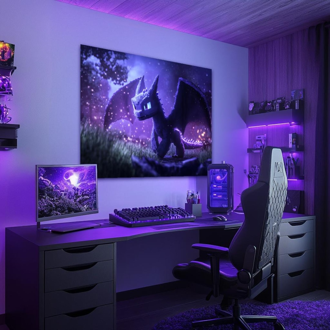 Minecraft Ender Dragon Poster - Etsy